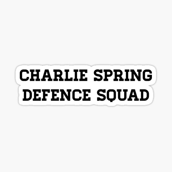 "Charlie Spring defence squad" Sticker for Sale by voiddestiel | Redbubble