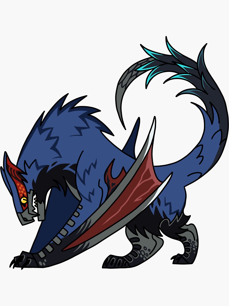 "Chibi Nargacuga" Sticker for Sale by tsutagami | Redbubble