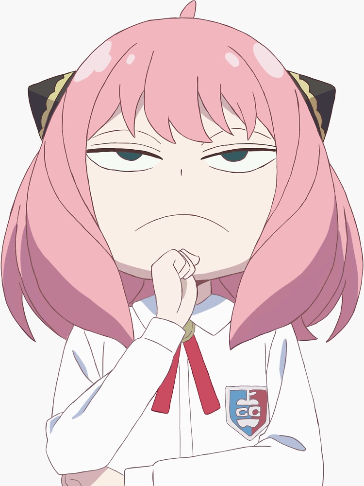 "Anya Thinking - Spy Family " Sticker for Sale by Animelove1000 | Redbubble