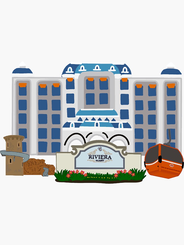 "Riviera Resort Sticker" Sticker for Sale by Shelbyneat | Redbubble