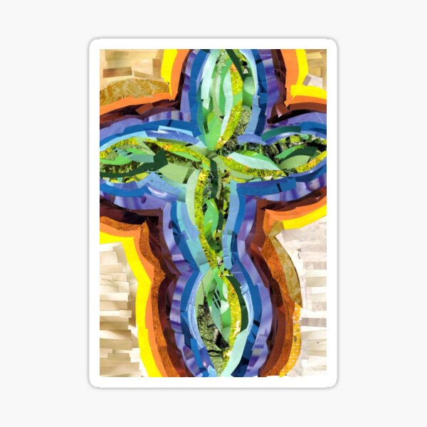 "Rainbow Cross" Sticker for Sale by cajunhusker | Redbubble