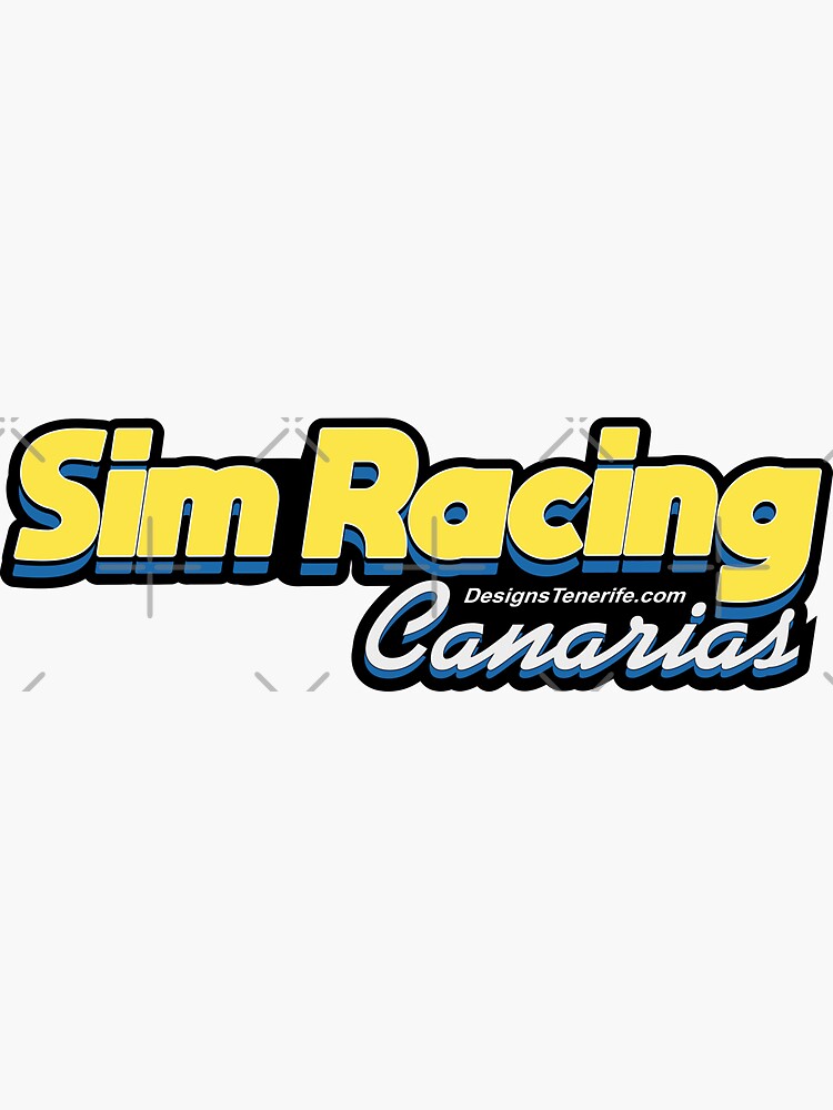 Pegatina for Sale con la obra «Sim Racing Canarias» de DesignsTenerife ...