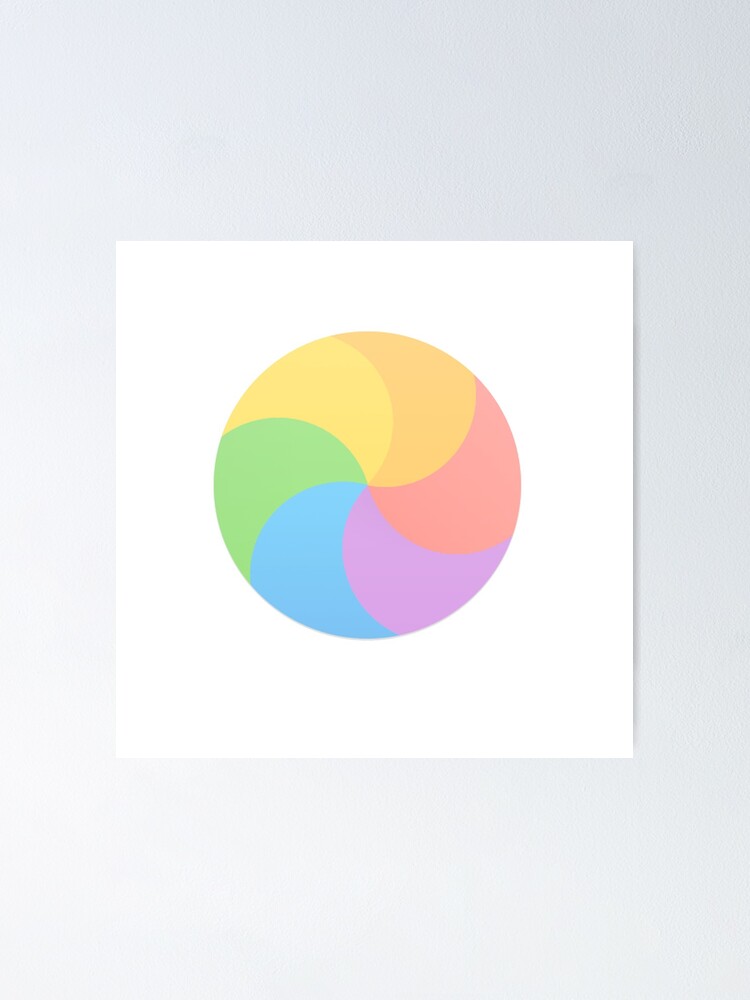 "Mac Rainbow Wheel Pastel" Poster for Sale by ienjoydogs | Redbubble