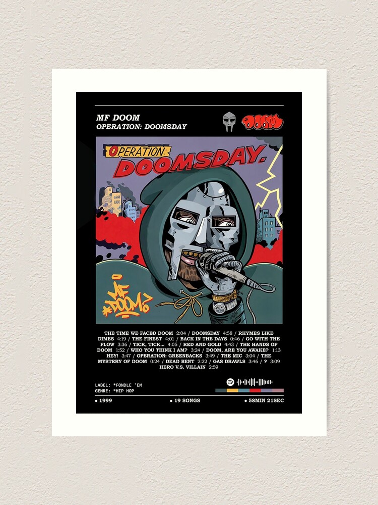 "Mfdoom - Operation Doomsday Album Poster" Art Print for Sale by ...