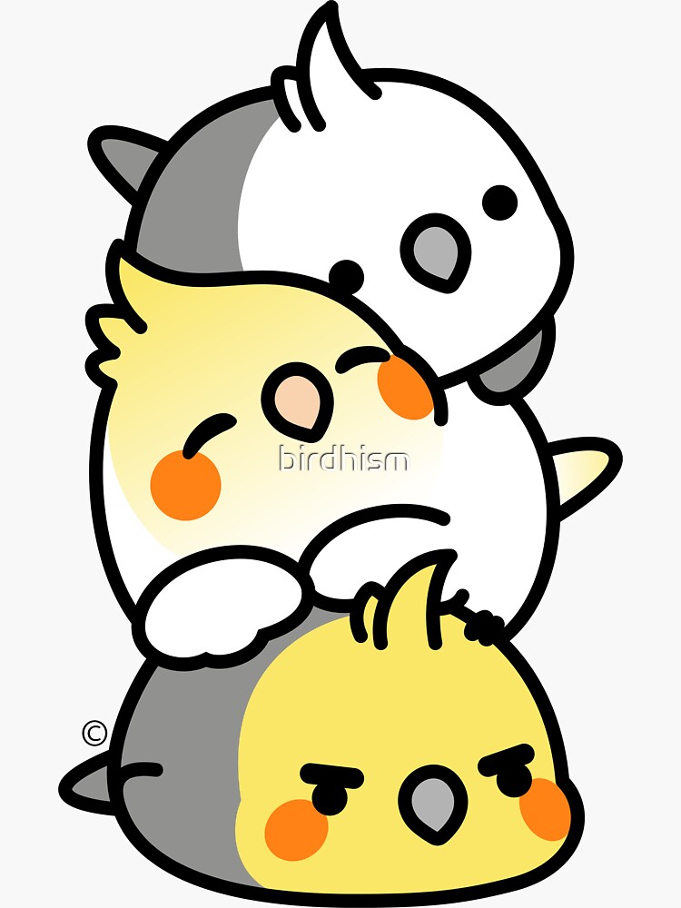 "Cockatiel Dango" Sticker for Sale by birdhism | Redbubble