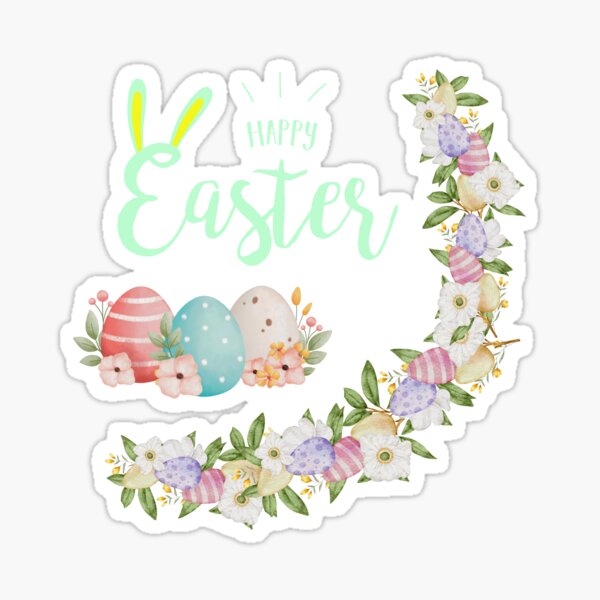 "happy easter" Sticker for Sale by monaesane | Redbubble