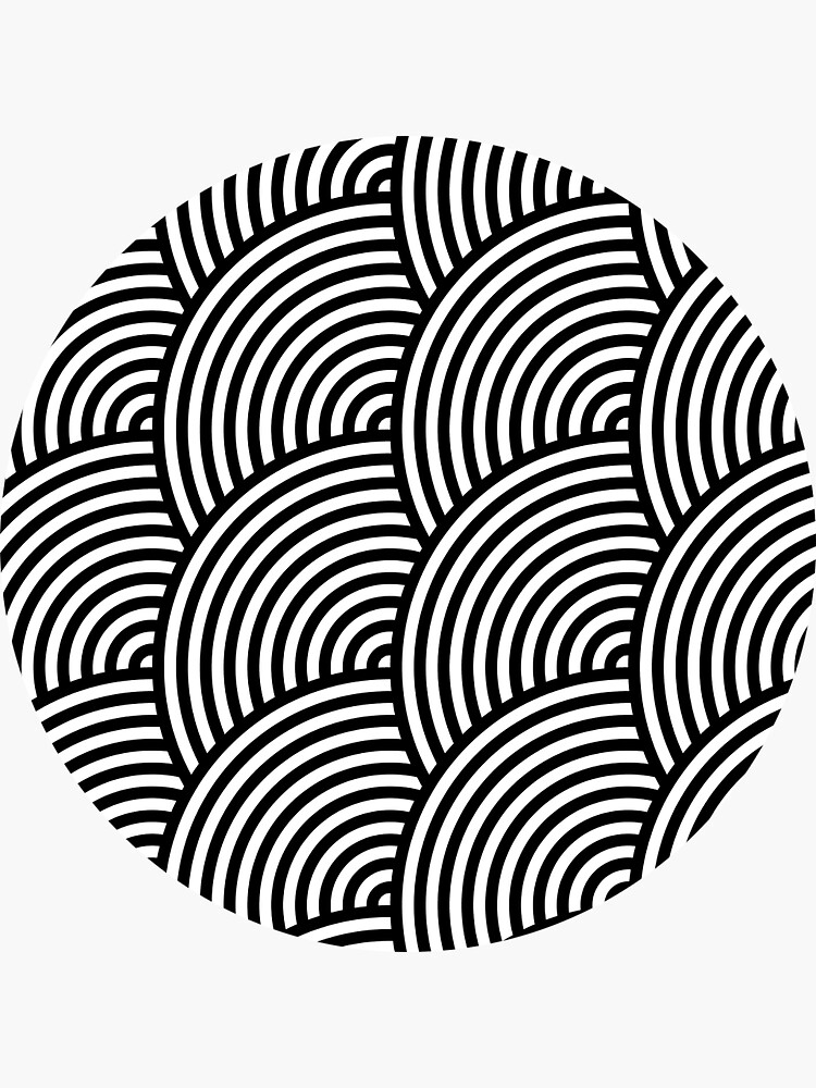 "Offset Concentric Circles Pattern 003" Sticker for Sale by ...
