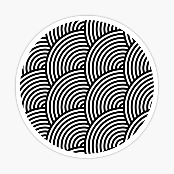 "Offset Concentric Circles Pattern 003" Sticker for Sale by ...