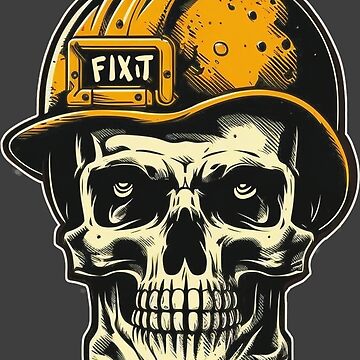 "Construction Worker Skull" Sticker for Sale by SinMagellan | Redbubble