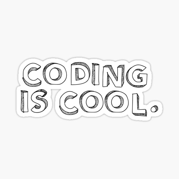"Coding is Cool" Sticker by ienjoydogs | Redbubble