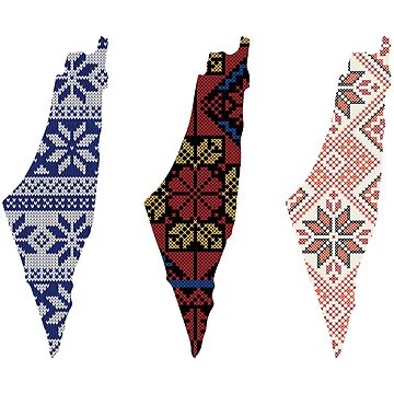 "Map of Palestine Tatreez Art Stickers, Palestinian Traditional ...
