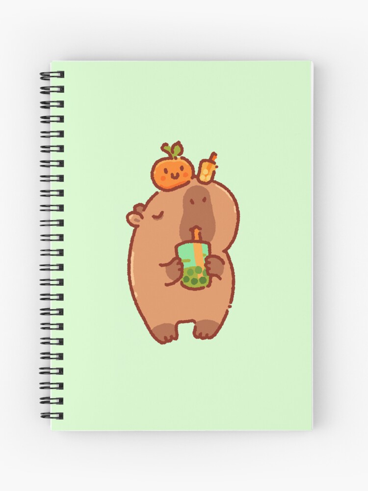 "Capybara drinking boba, funny capybara illustration, cute cartoon ...