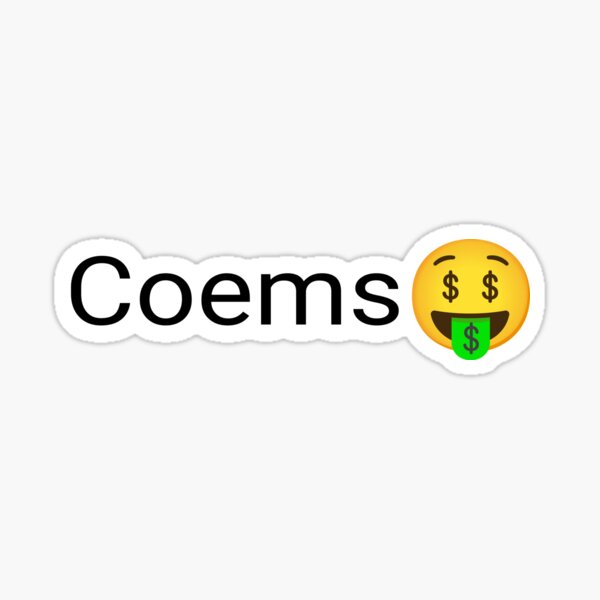 "Coems / coems emoji" Sticker for Sale by Borg219467 | Redbubble