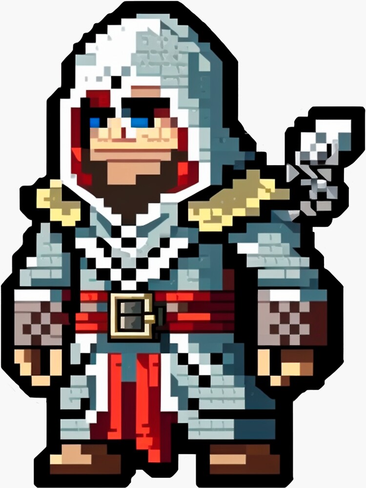 "Assassin’s Creed Pixel" Sticker for Sale by MarcelloPierone | Redbubble