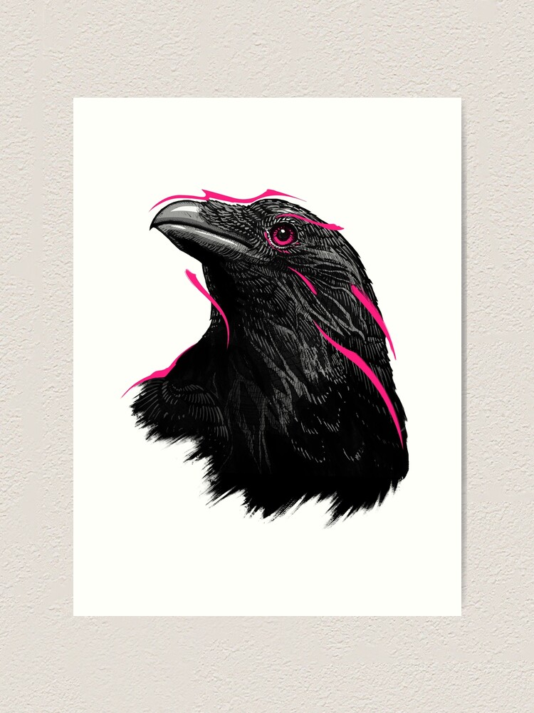 "Neon Raven" Art Print for Sale by JoseOchoa | Redbubble