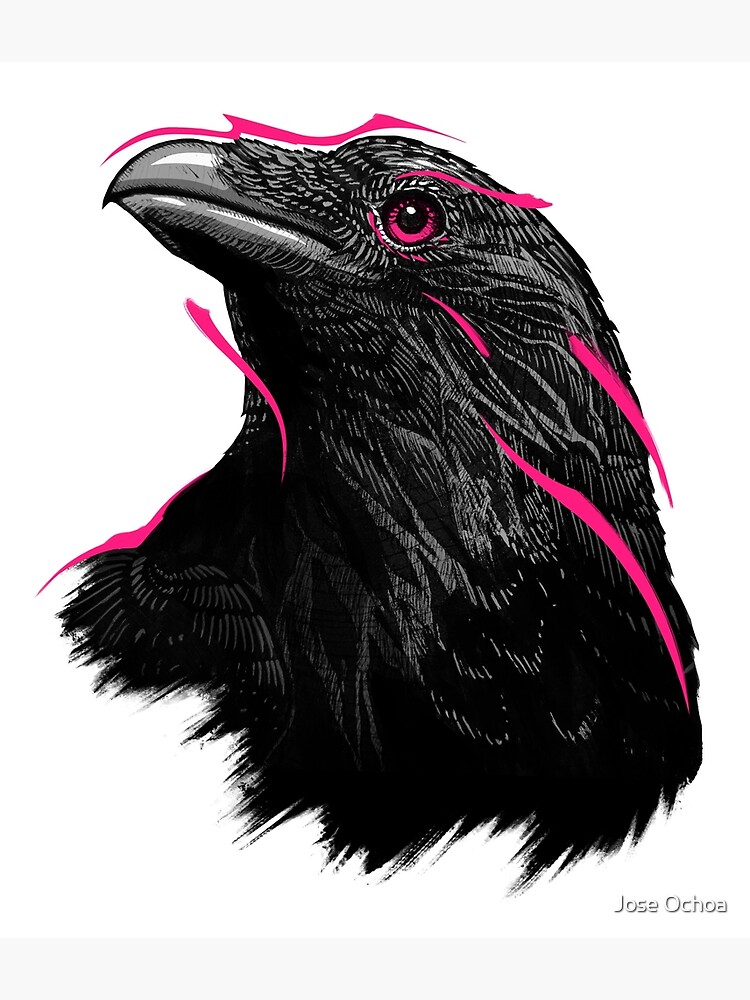"Neon Raven" Art Print for Sale by JoseOchoa | Redbubble