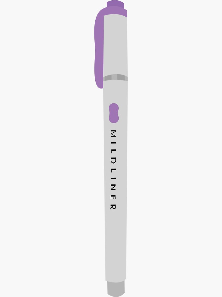 "Purple Mildliner Pen" Sticker by notwithoutbooks | Redbubble