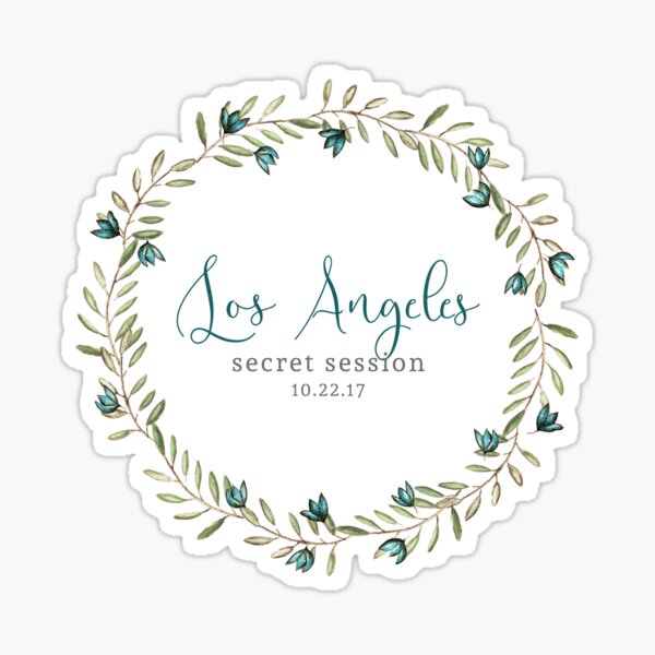 "LA secret session" Sticker for Sale by kararoberts | Redbubble
