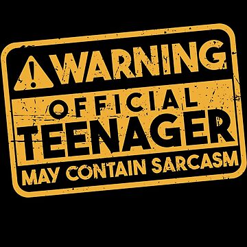 "Warning Official Teenager Funny Sarcastic 13th Birthday" Sticker for ...