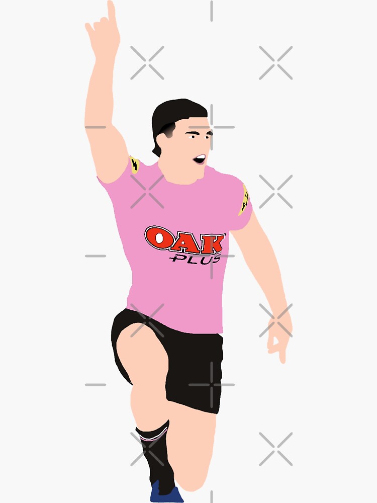 "Nathan Cleary Penrith Panthers NRL Pink" Sticker by Rhys40 | Redbubble