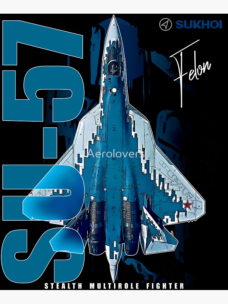 "Sukhoi Su-57 Stealth Multirole Fighter Aircraft" Sticker for Sale by ...