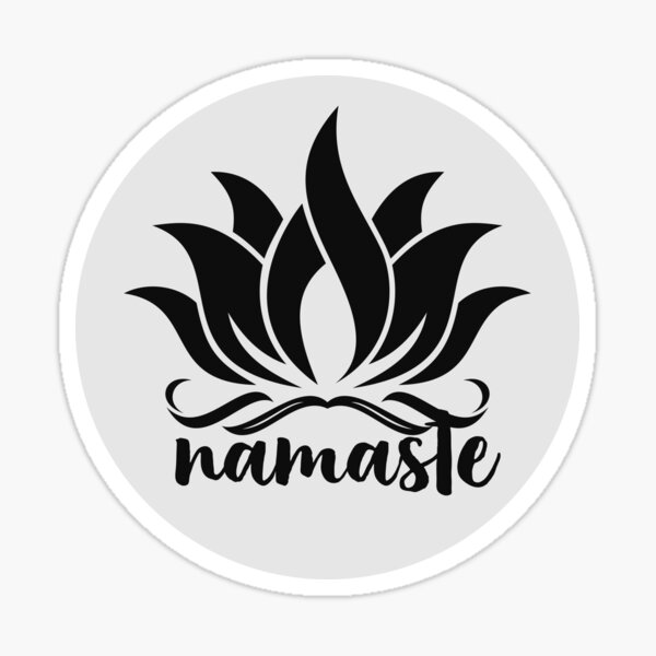 "Namaste" Sticker by RogueDroid | Redbubble