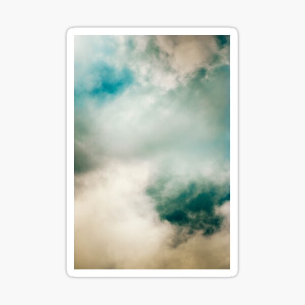 "Turquoise and Blue Cloud" Sticker for Sale by banginT | Redbubble