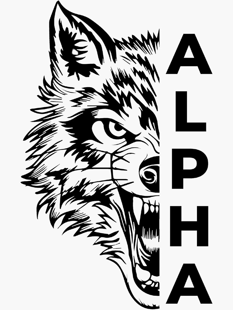 "Wolf Alpha" Sticker for Sale by Hexan | Redbubble
