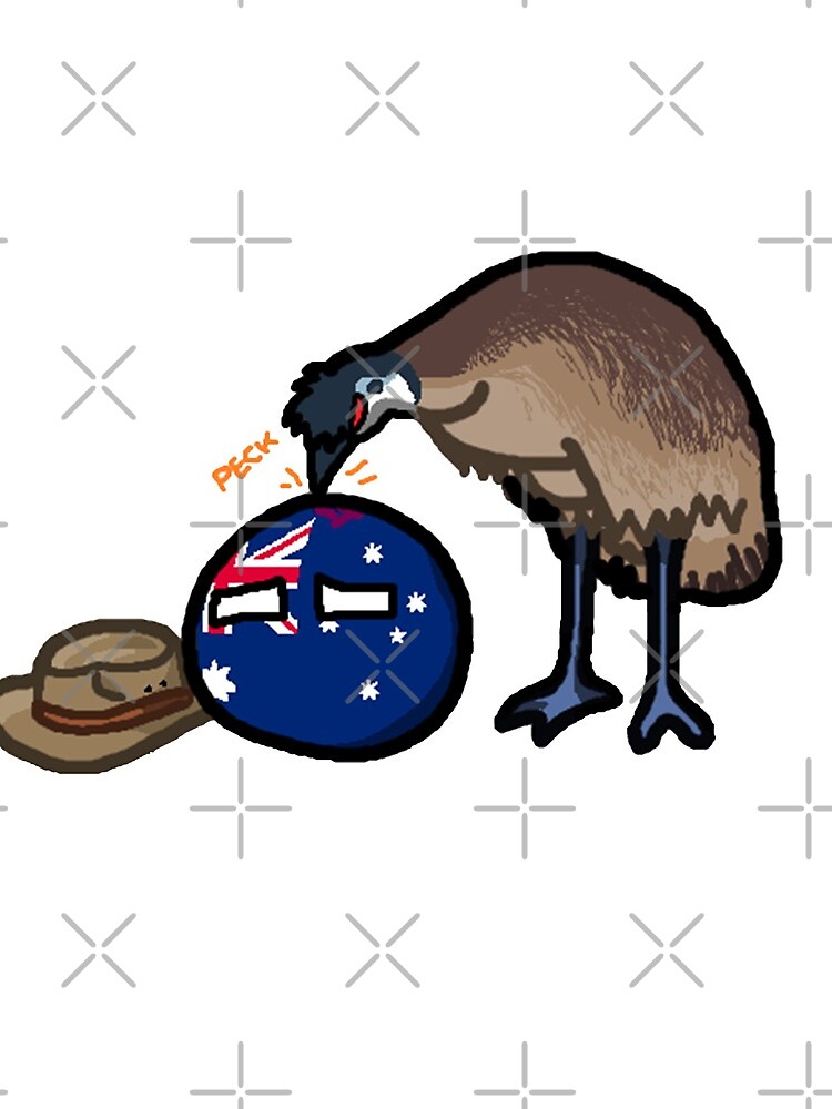 "Polandball: Australiaball Emu Attack" Drawstring Bag for Sale by ...
