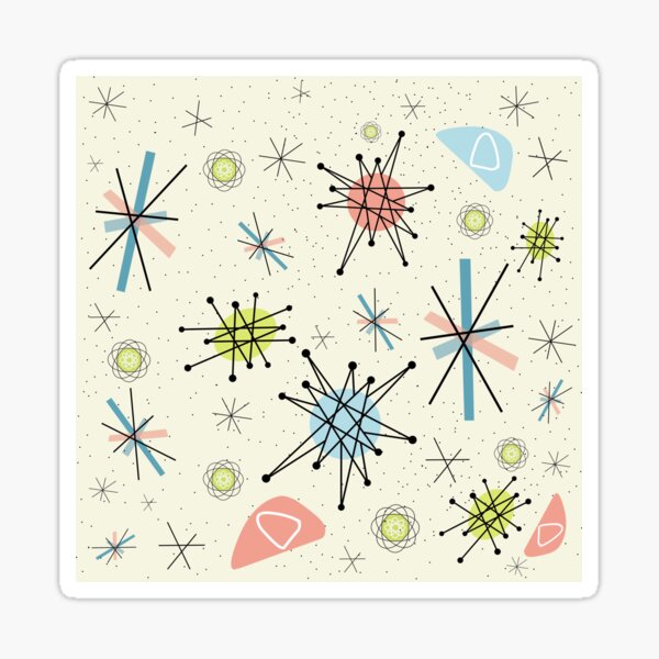 "1950s Atomic Pattern" Sticker by olivialyonss | Redbubble