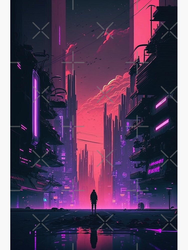 "80s Synthwave Cyberpunk City #1" Poster for Sale by RESToRAPTOR ...