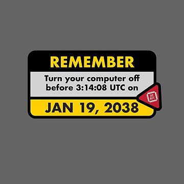 "Y2032 BUG, 32-Bit Overflow / UNIX Epoch Warning!" Sticker for Sale by ...