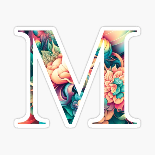 "Monogram letter "M"" Sticker by GraphicLetters | Redbubble