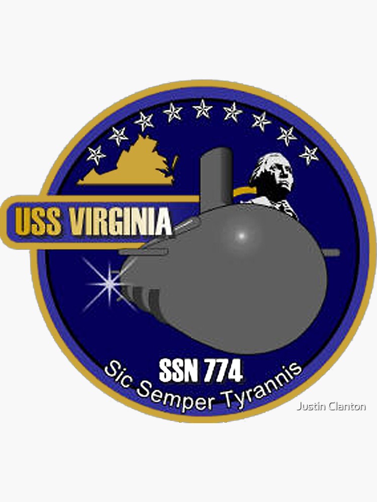 "USS Virginia (SSN 774) Crest" Sticker for Sale by Justin Clanton ...