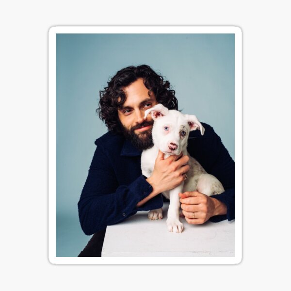 "Penn Badgley Puppy" Sticker for Sale by venicegranger | Redbubble