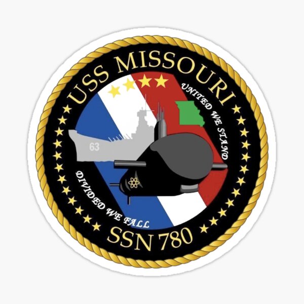 "USS Missouri ( SSN 780 ) Crest" Sticker for Sale by Justin Clanton ...