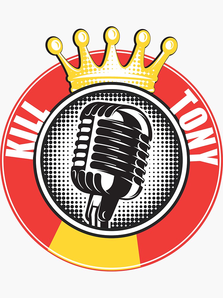 "Kill Tony Fan Merch Rounded Microphone Logo" Sticker for Sale by ...