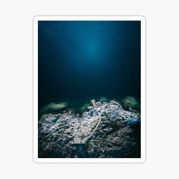 "Greek Ocean Scene from Drone" Sticker by SeanBennett | Redbubble