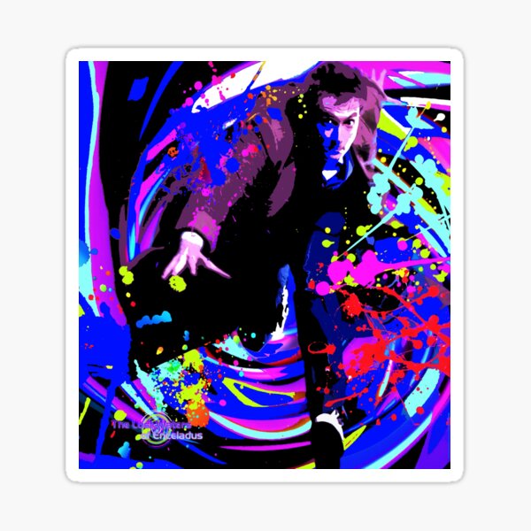 "10th Doctor running swirl " Sticker for Sale by Lost Waters of ...