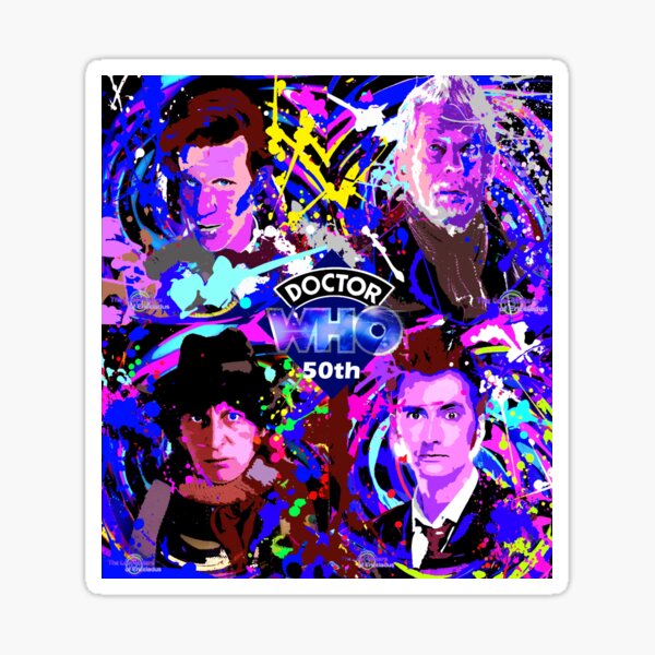 "doctor quad swirl 50th" Sticker for Sale by Lost Waters of Enceladus ...