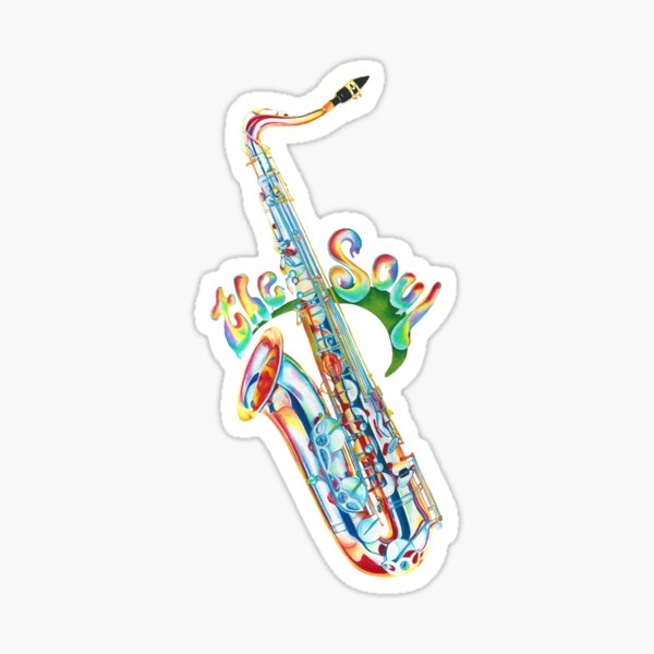 "Sax Sticker" Sticker for Sale by LaurenTheLyon | Redbubble