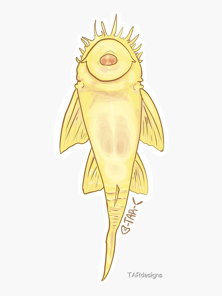 "albino bristlenose pleco" Sticker for Sale by TARdesigns | Redbubble