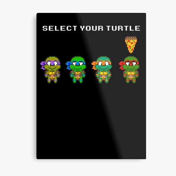"Select Your Turtle (Raphael) - TMNT Pixel Art" Metal Print by ...