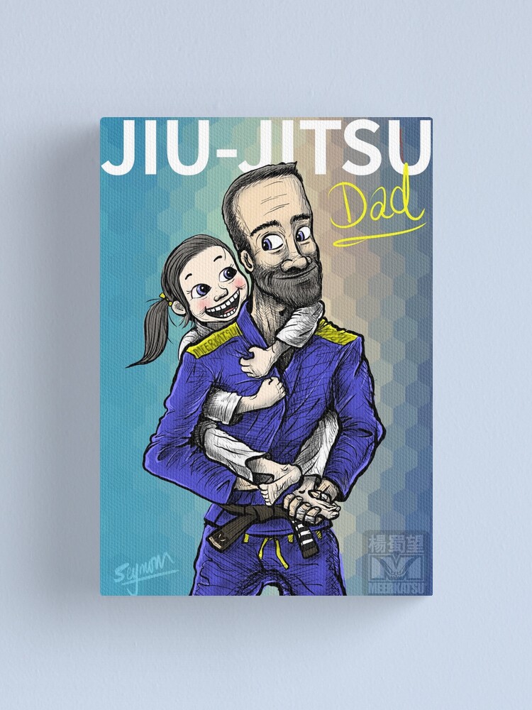 "Jiu-Jitsu Dad" Canvas Print for Sale by Meerkatsu | Redbubble