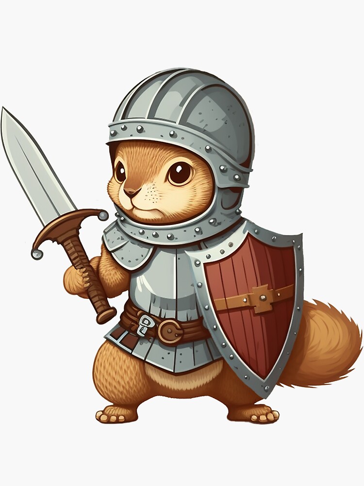"Squirrel Knight" Sticker for Sale by med-critters | Redbubble