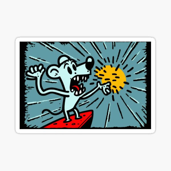 "Mouse holy cheese" Sticker for Sale by NxtGenArt | Redbubble