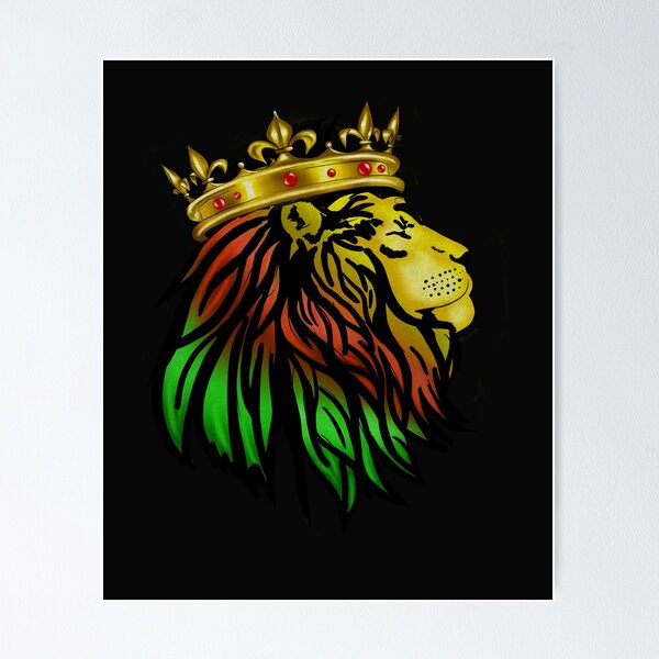 "Rasta Lion, Roots Rock Reggae, Rastafarian " Poster for Sale by dukito ...