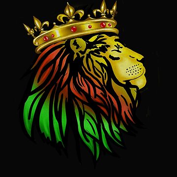 "Rasta Lion, Roots Rock Reggae, Rastafarian " Sticker for Sale by ...