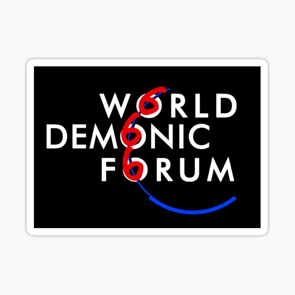World Demonic Forum 666 Wef Logo Parody Sticker For Sale By Trippycoffee Redbubble