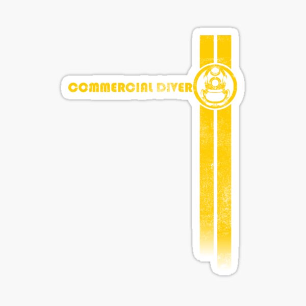 "Commercial Diver (Distressed)" Sticker by StrongVlad | Redbubble
